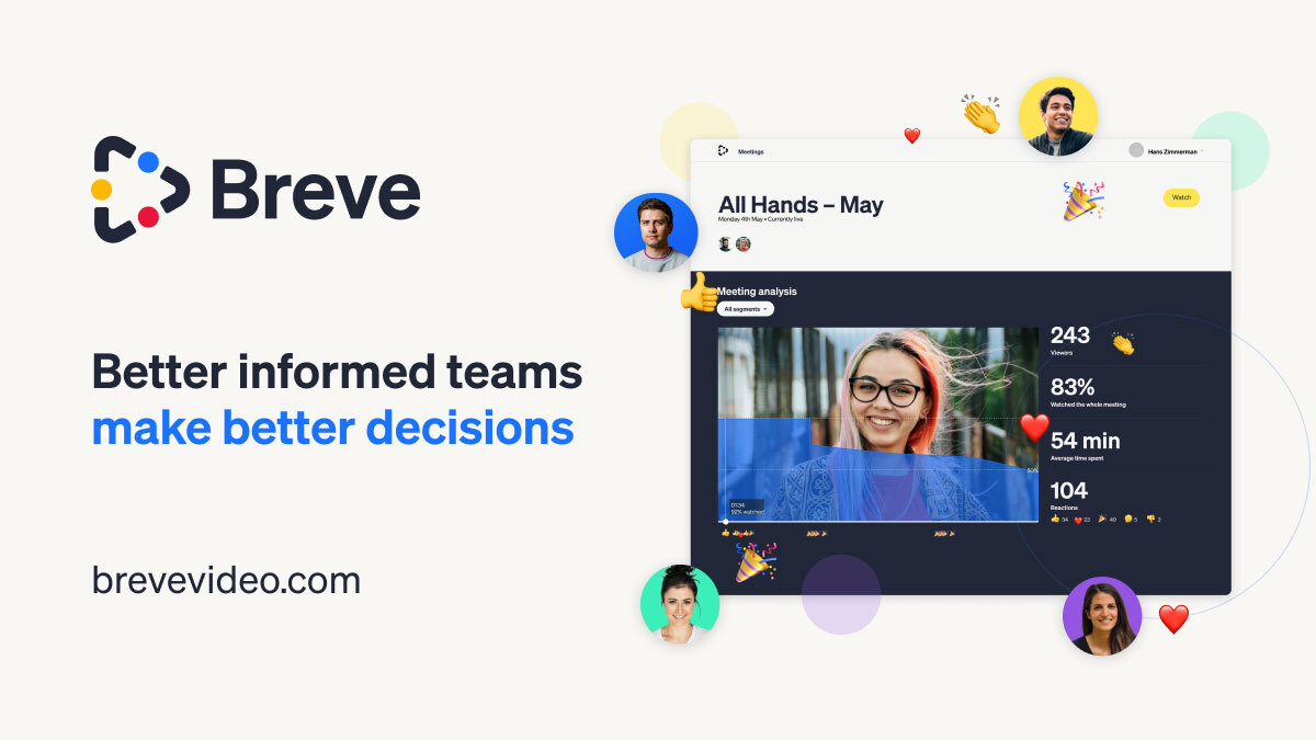 Breve · Pre-recorded video updates for remote teams
